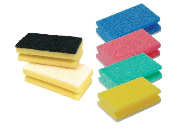 Sponge Back Scourers Non Abrasive Green